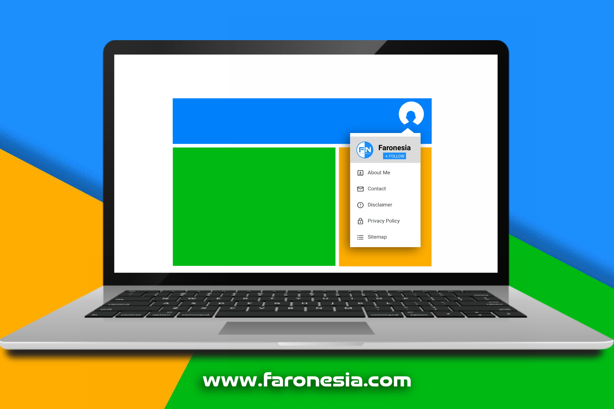 Cara Membuat Menu Navigasi Profil Header Blog - Faronesia