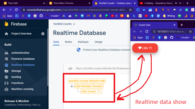 Like Button Using JavaScript and Firebase