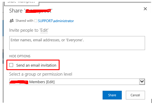SharePoint Disable Default send An Email Invitation SharePoint Disable Default send An Email Invitation
