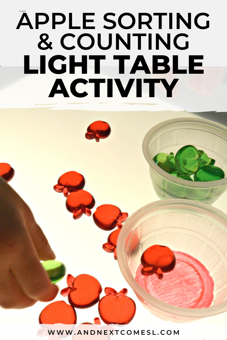 Apple Counting & Sorting Light Table Activity | And Next Comes L ...