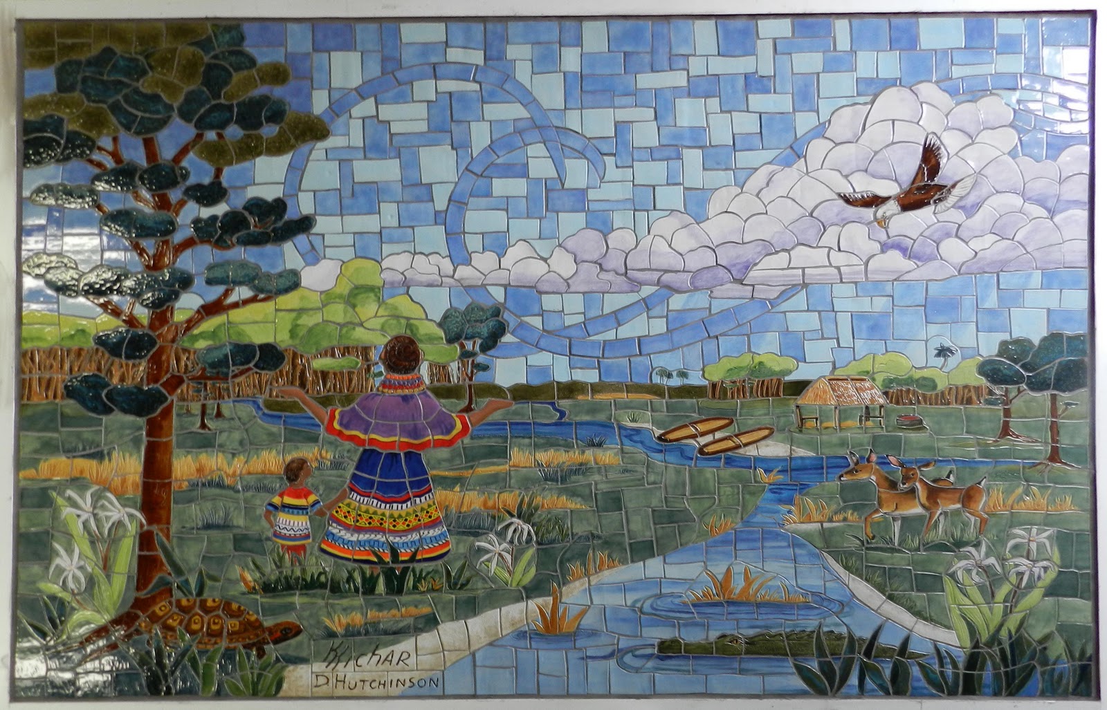 Diane's Art Stuff: Seminole Indian Mural Ft. Lauderdale