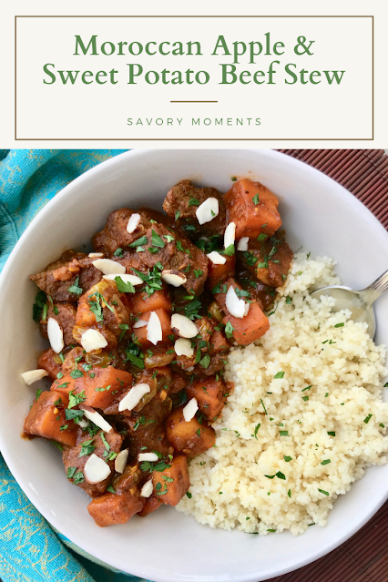 Savory Moments: Moroccan apple and sweet potato beef stew #AppleWeek