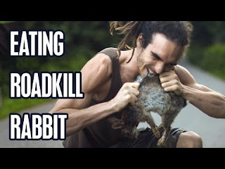 Man Eats Roadkill Rabbit- NOT FOR THE FAINT OF HEART- (Warning: Foul ...