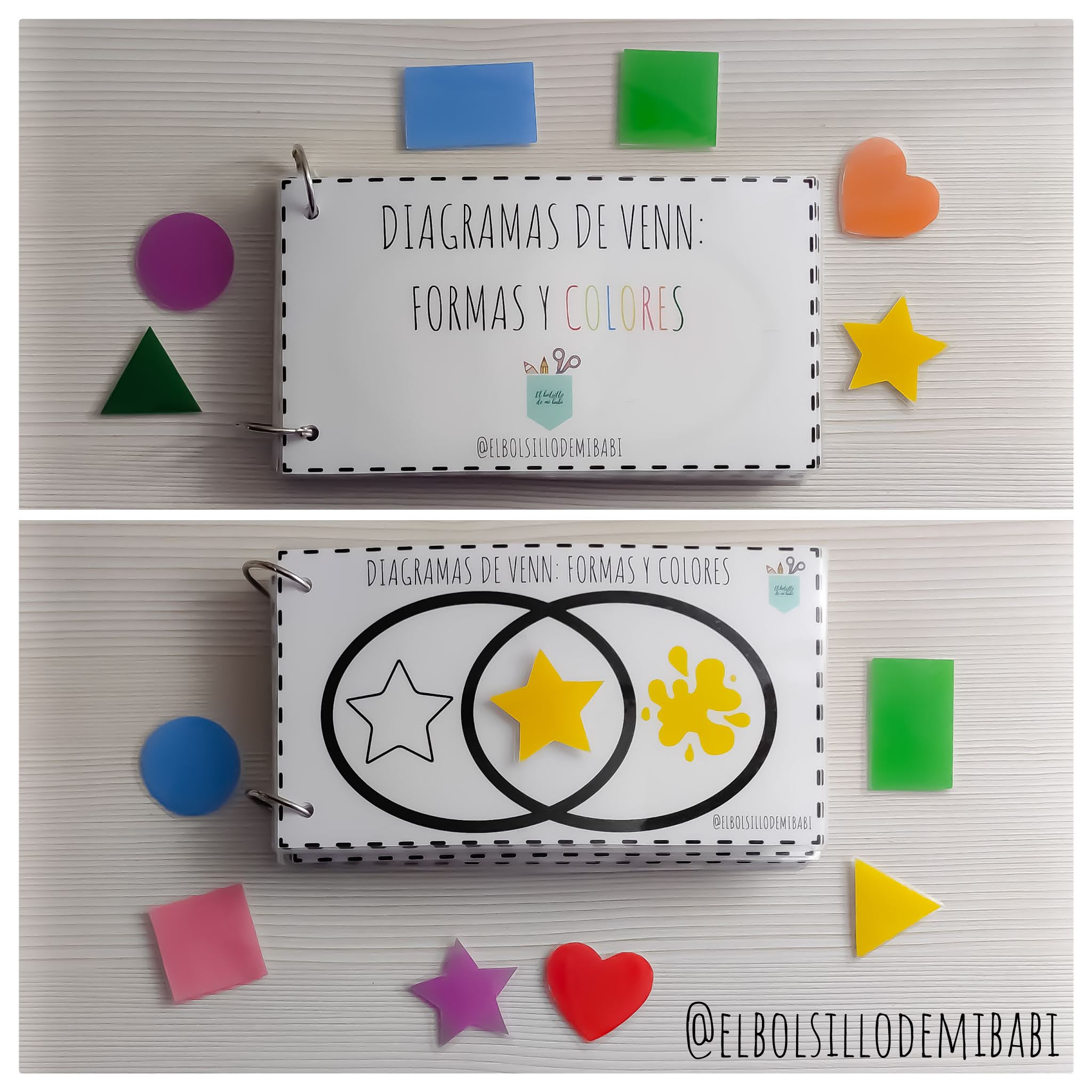 El bolsillo de mi babi: Diagramas de Venn: formas y colores