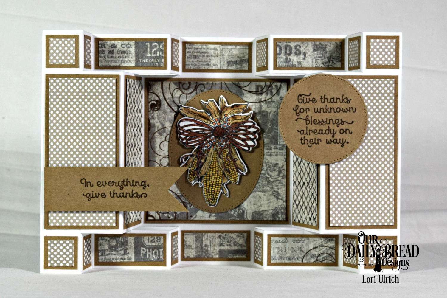 Papercrafts by SaintsRule!: ~ Give Thanks, A Double Display Card