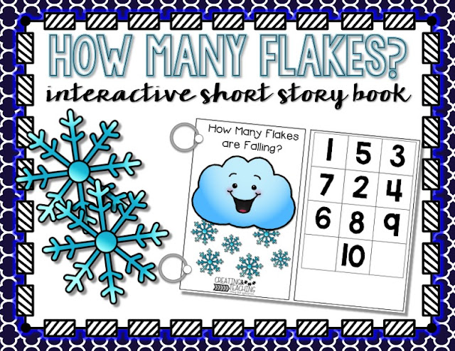 Freebielicious: Counting Snowflakes Interactive Book!