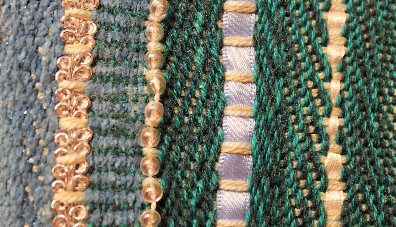 Silver Bells and Cockle Shells: Hand Woven Fabric Sample