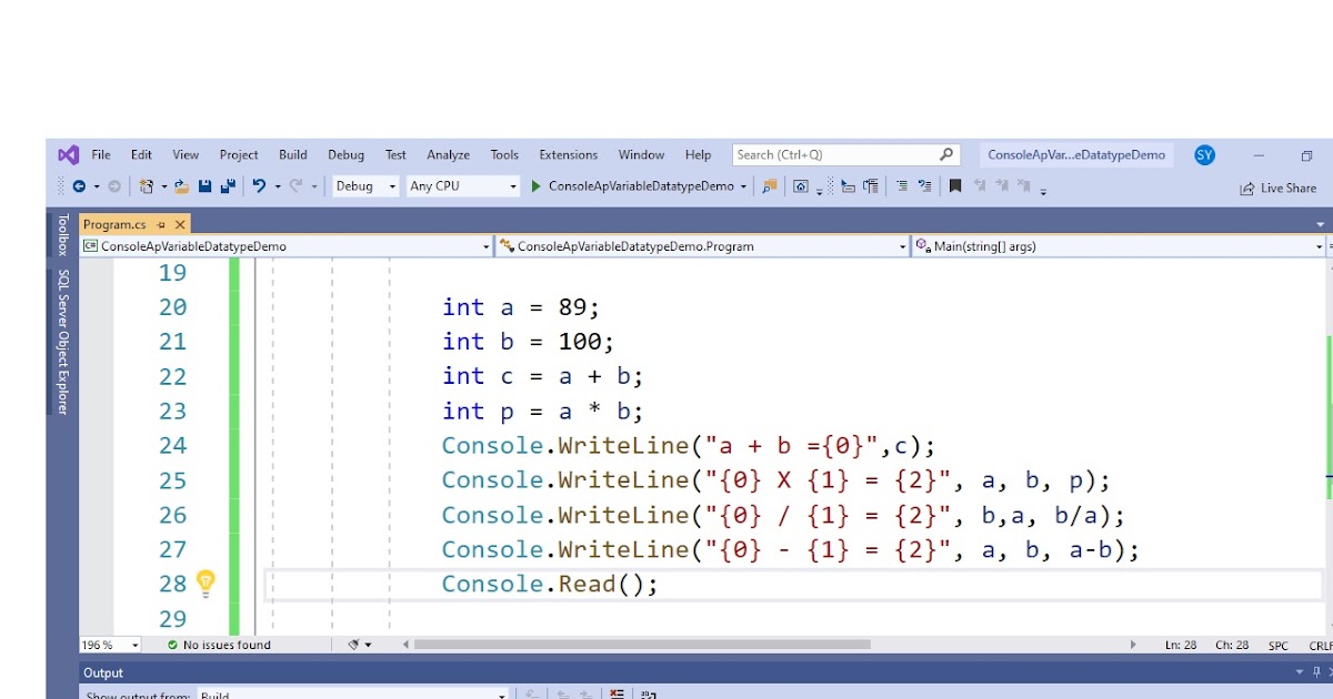 Learn C# Programming in Easy way, Step-3. Variables, Datatypes, values.