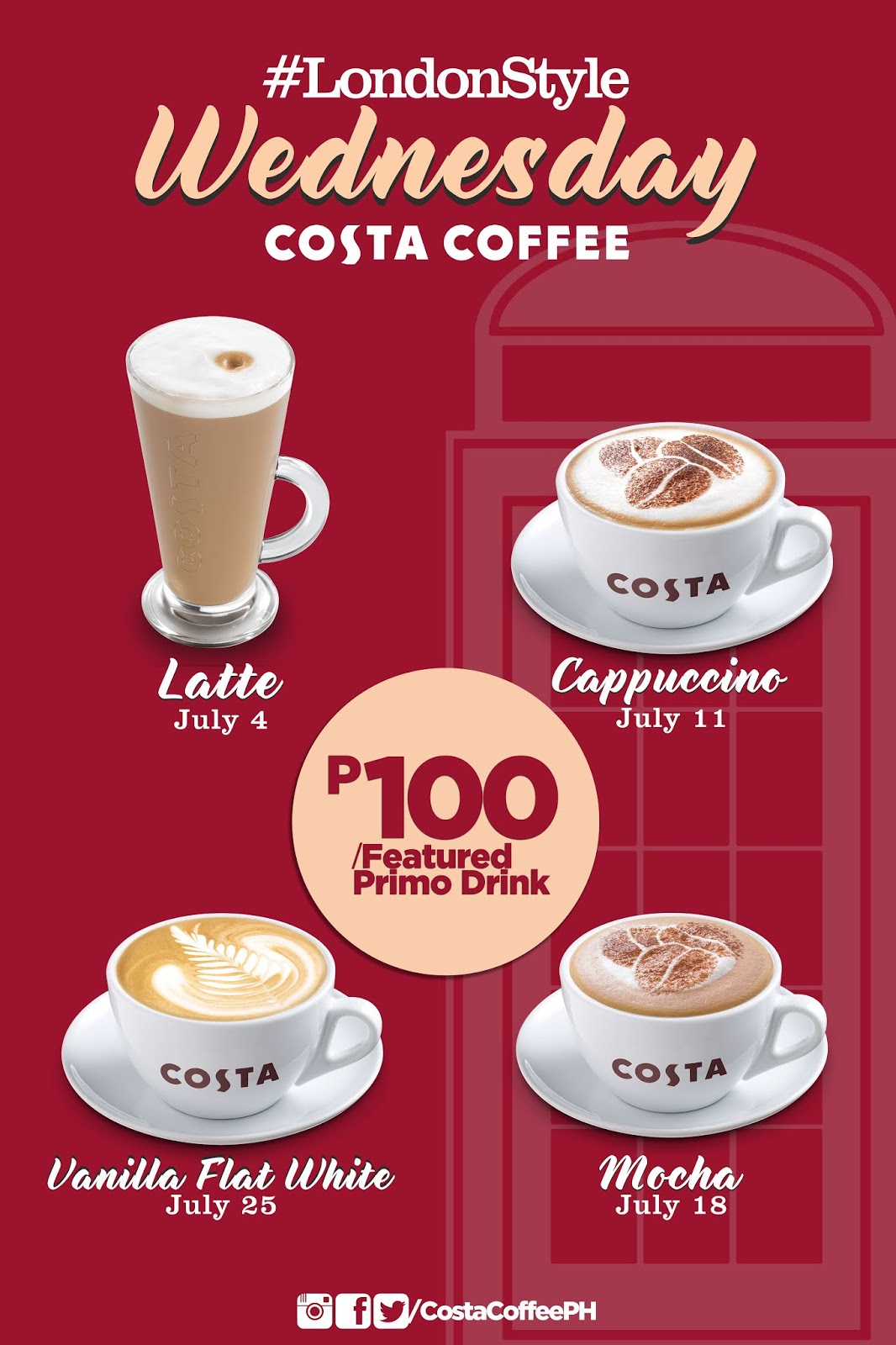 Lemon GreenTea: COSTA COFFEE launches “#Londonstyle Wednesdays” with ...