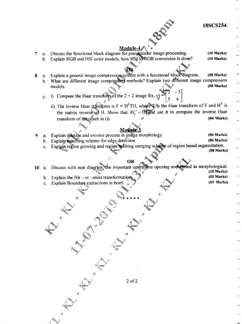 Visvesvaraya Technological University M.Tech. CS (CBCS) Second Semester 8SCS254 : Advances in ...