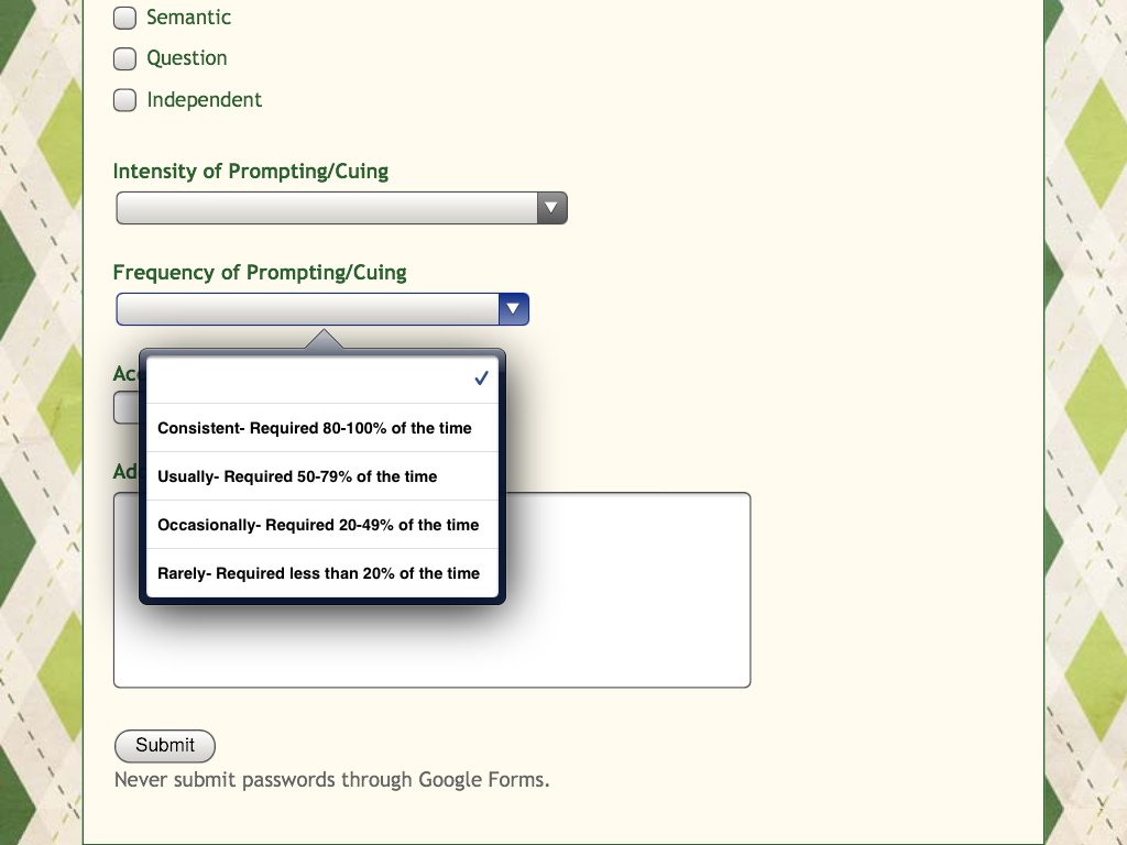 5,6,7,8 Communicate: Google Forms for Data Collection