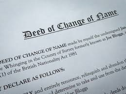 CHANGE NAME BY DEED POLL (sample)