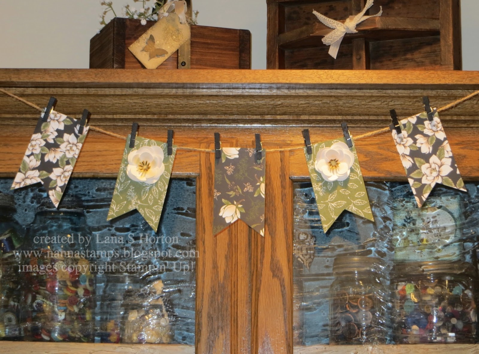 Stamping with Nanna: A Cute Little Magnolia Banner