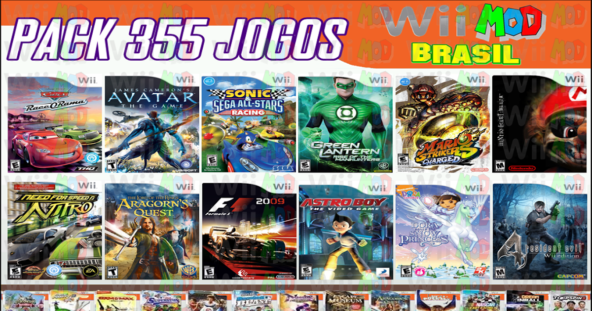 Wii Mod Brasil: Pack 355 jogos em WBFS