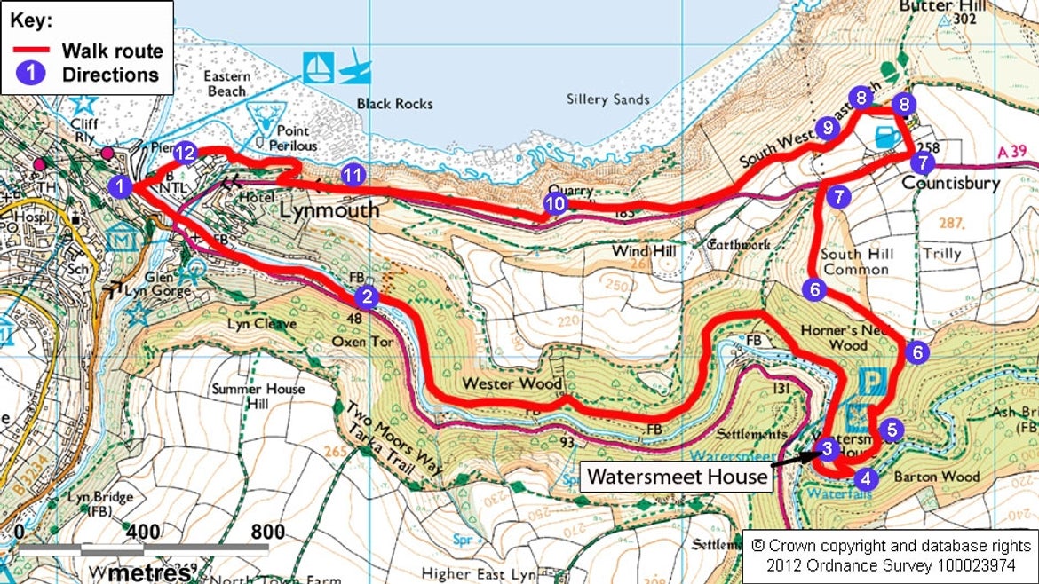St Vincent Guest House, Lynton: Lynton to Watersmeet. The must-do walk ...