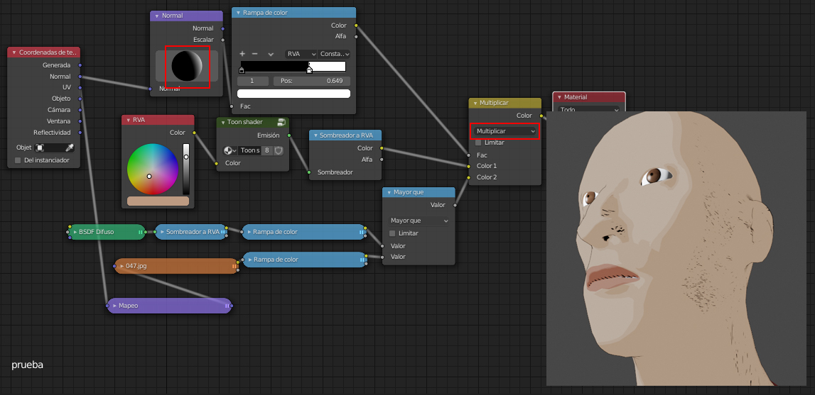 Estudiando Blender: Halftone shader