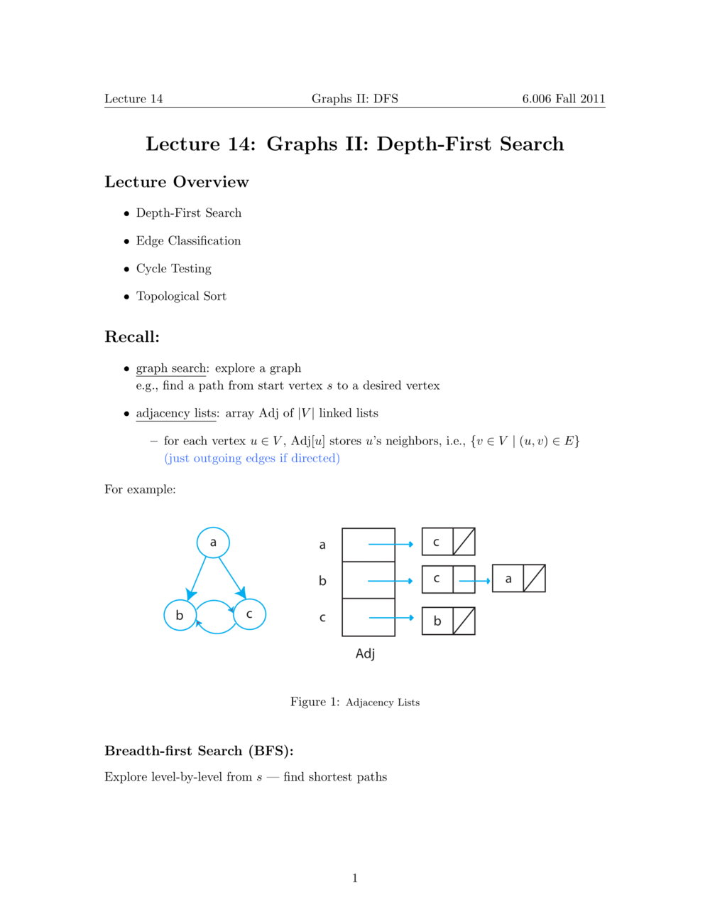 MIT - Introduction to Algorithms - Lecture 14. Depth First Search(DFS ...