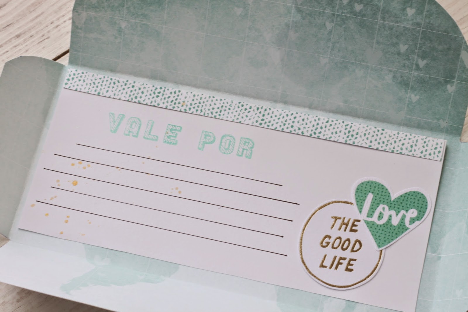 Con Papel y Corazón: Como hacer un Vale regalo y su sobre totalmente ...