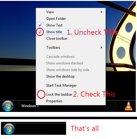 How to center icons in Windows 7 Taskbar