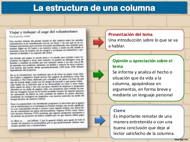 Comunicación: SISTEMATIZAMOS INFORMACIÓN SOBRE LA COLUMNA PERIODÍSTICA