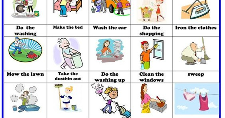 ENGLISH CLASSROOM (6-8-10): HOUSEHOLD CHORES