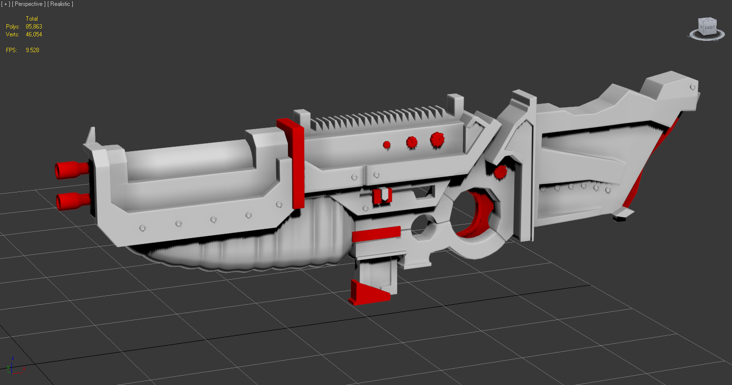 Games Design: A 3D Modelling Blog: WEAPON MODELLING: MODEL PROGRESS 09 ...