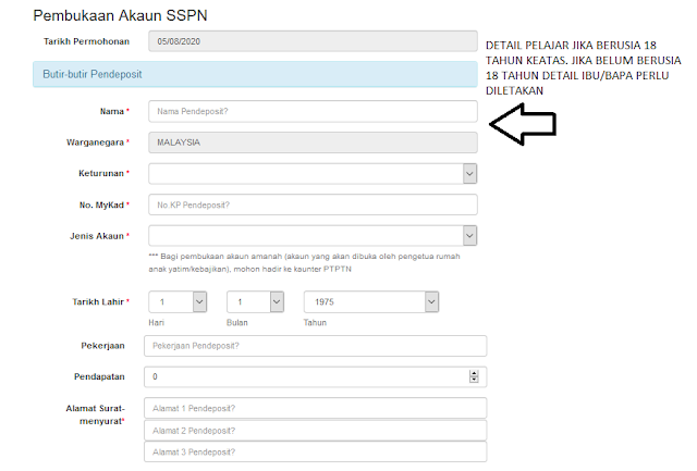 Cara Mohon PTPTN/ How to Apply for PTPTN
