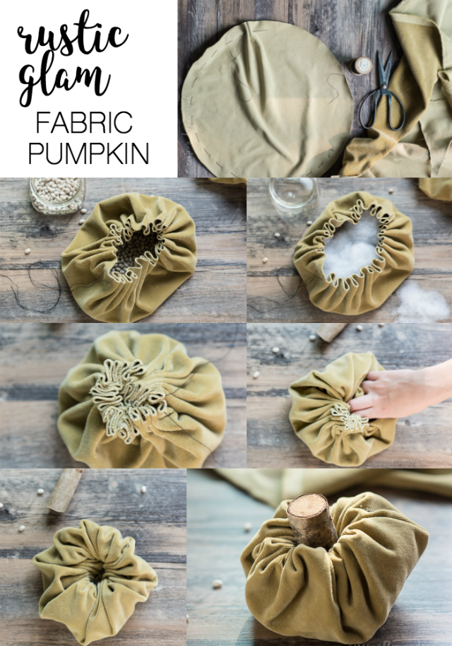 Rustic Glam Fabric Pumpkins DIY | Personally Andrea: Rustic Glam Fabric ...