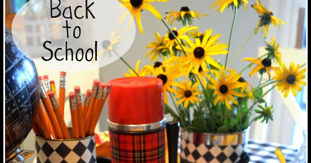 Back to School Tablescape - Corner of Plaid and Paisley
