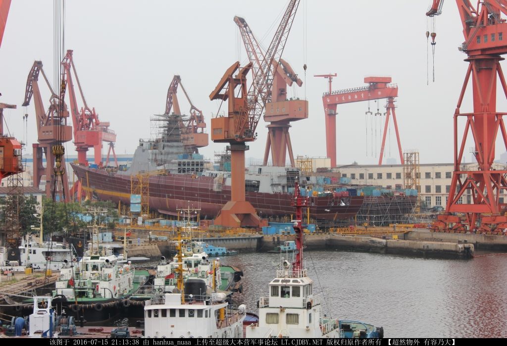 China Defense Blog: Photo of the day: Dalian shipyard's 2nd and 3rd ...