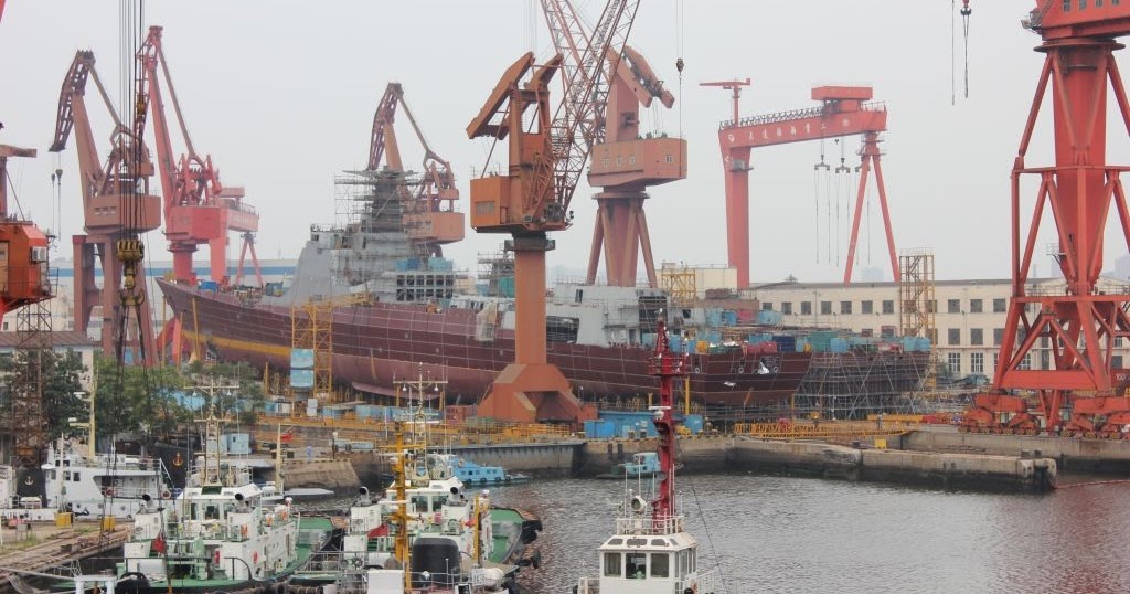 China Defense Blog: Photo of the day: Dalian shipyard's 2nd and 3rd ...