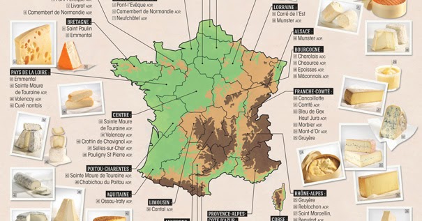 Autour de la gastronomie: Les fromages français ( par régions / par ...