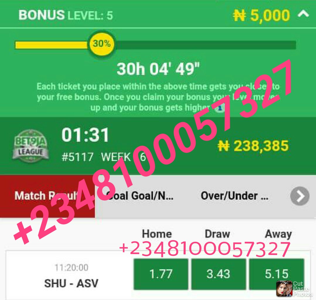 Bet9ja virtual cheat and correct scores, 100% sure.