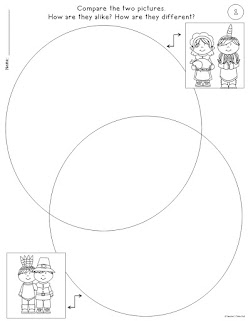 Thanksgiving Compare and Contrast Freebie | Teacher's Take-Out