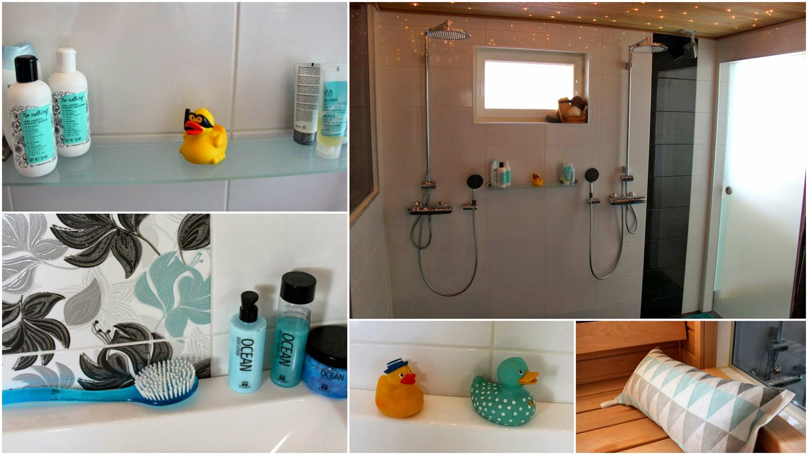 Omakotikotitalomme: Valmiin esittelyä - sauna ja pesuhuone