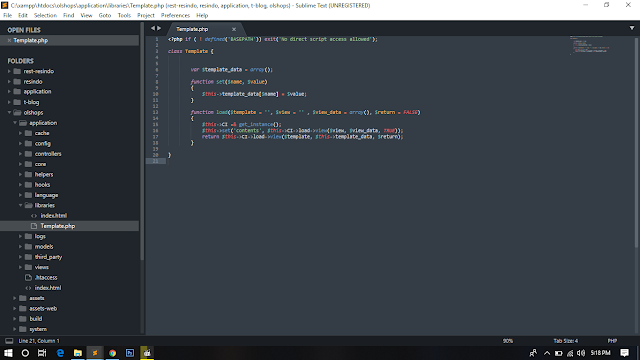 Konfigurasi Template Admin LTE dengan framework Codeigniter - Tutorial CI by WoW