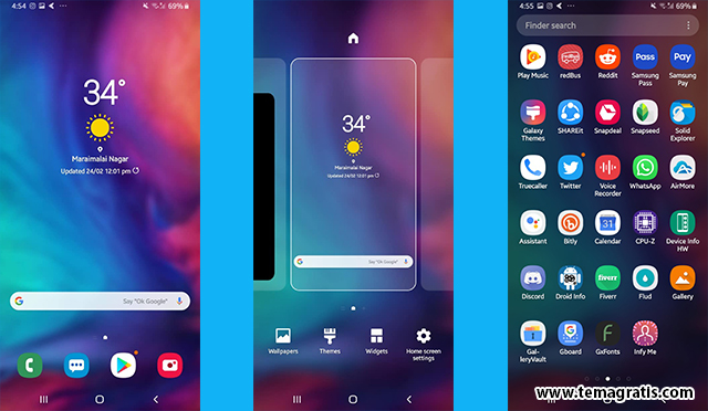 Samsung One UI Launcher APK - TemaGratis.com