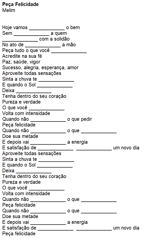 Descobrindo meu Mundo: Aula 33 | 6º ano | Canção | Peça Felicidade - Melim