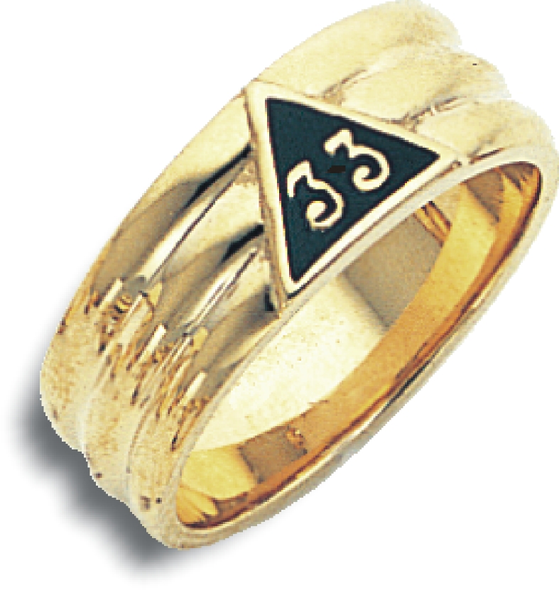 Fratline 33rd Degree Ring: Scottish Rite 33rd Degree Ring in 10K Yellow ...