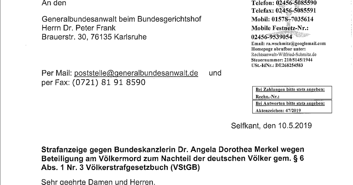 Ein ganz normaler Tag...im Wandel: Strafanzeige des Herrn Wilfried ...