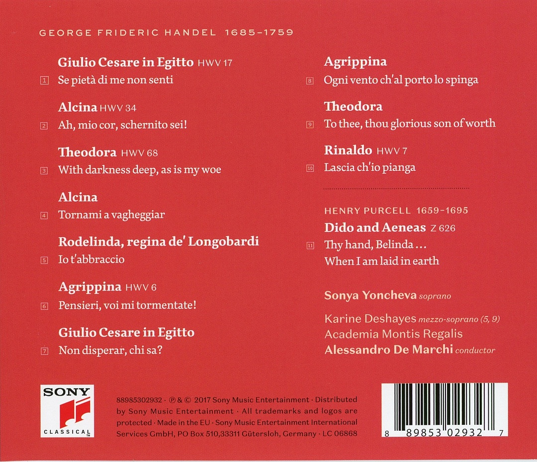 makdelart - classique: Handel - [Arias] (Sonya Yoncheva, Alessandro De ...