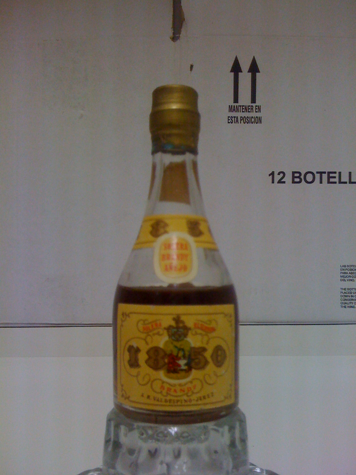 Botellines Juan Rivas: A R Valdespino · Brandy Solera Reservada 1850