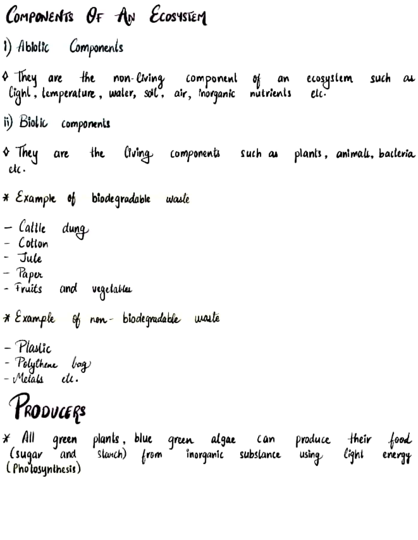 Our environment notes class 10 - Studypur