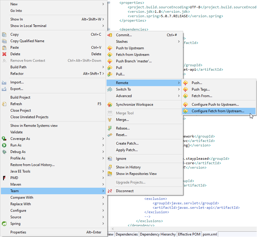 about billson: Eclipse Git Push, refs/heads/master & refs/remotes ...