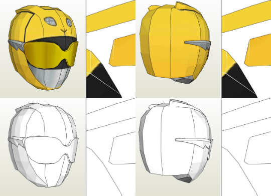 Super sentai Power ranger Go-Busters foam pepakura (5 Helmets)