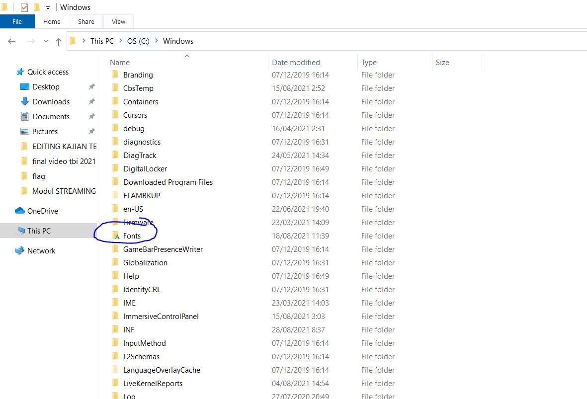 Cara Install banyak Font sekaligus di Komputer OS Windows