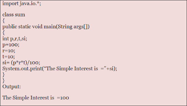 WAP To Calculate Simple Interest In Java wap-to-calculate-simple-interest-in-java