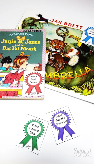 Classroom Library Book Awards | Sara J Creations