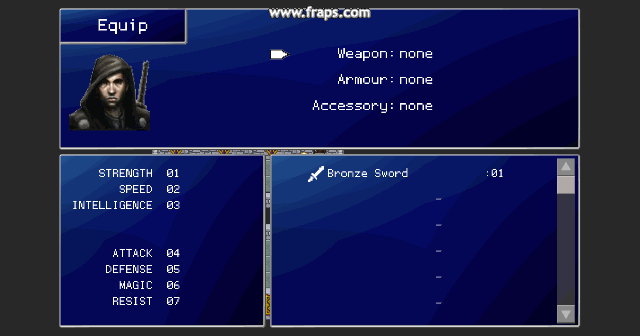 Godpatterns: RPG Equipment Menu