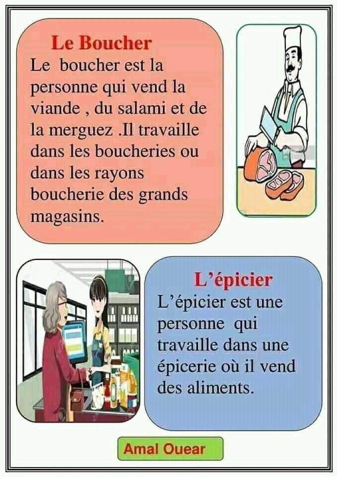 Module 5 : Les métiers et les professions (le travail et les loisirs)